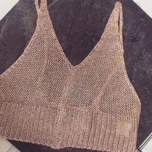 Tops | Rose Gold Metal Bralet | Poshmark